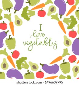 Vector Illustration Vegetable Like Vegetables Stock Vector (Royalty ...