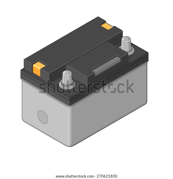 Vector Illustration Vehicle Battery Car Battery Stock Vector (Royalty ...