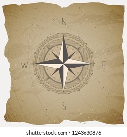 Vintage Grunge Compass Stock Vector (Royalty Free) 115643218