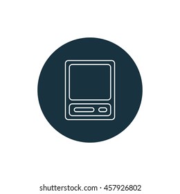 Vector Illustration Vintage Computer Icon Stock Vector (Royalty Free ...