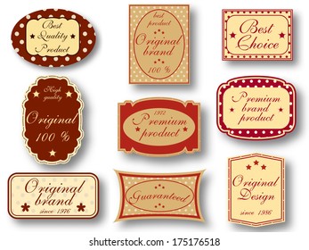 Vector Illustration Vintage Labels Stock Vector Royalty Free