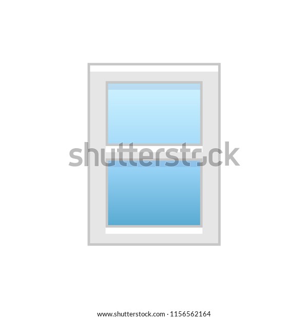 Vector Illustration Vinyl Doublehung Sash Window Stock Vector (Royalty ...