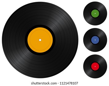 Vector Illustration Vinyl Record Additional Color Stock Vector (Royalty ...