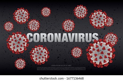 Vector Illustration Virus Banner Design Stock Vector (Royalty Free ...