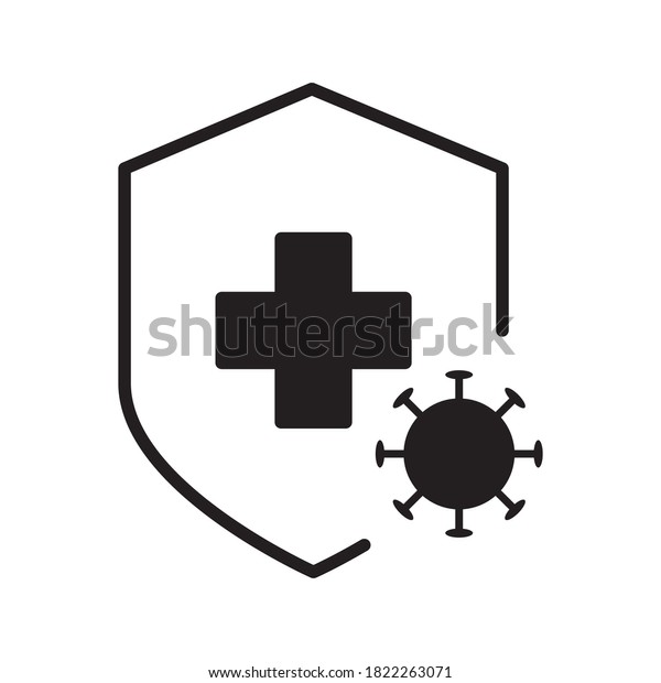Vector Illustration Virus Protection Hygiene Shield Stock Vector ...