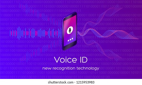 Vector Illustration Voice Id New Recognition Stock Vector (Royalty Free ...