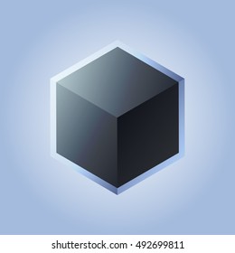 3d Cube Unique Segment Concept Illustration: ilustración de stock ...