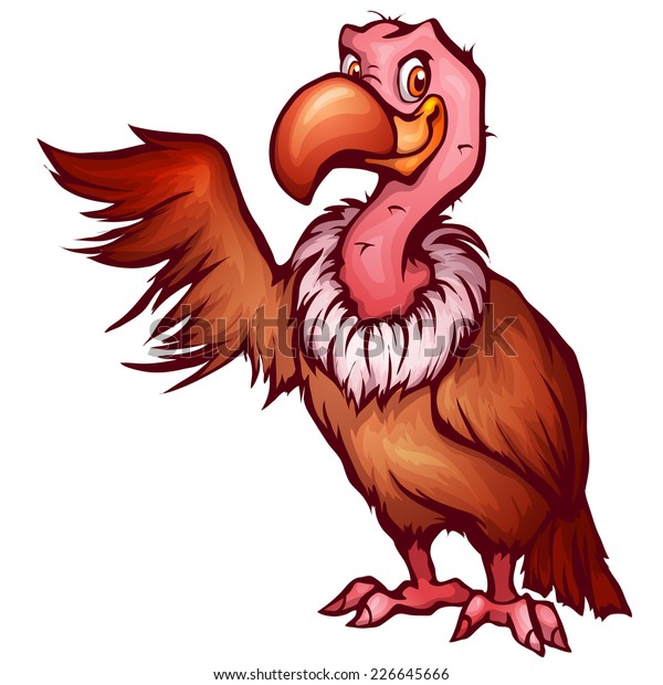 Vector Illustration Vulture Cartoon Style Stock Vector (Royalty Free ...