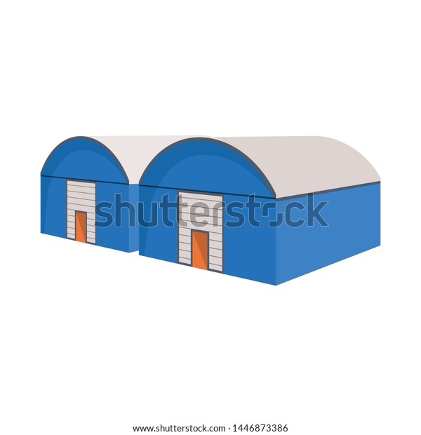 Vector Illustration Warehouse Garage Symbol Set Stock Vector (Royalty ...