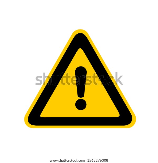 Vector Illustration Warning Symbol On White Stock Vector (Royalty Free ...