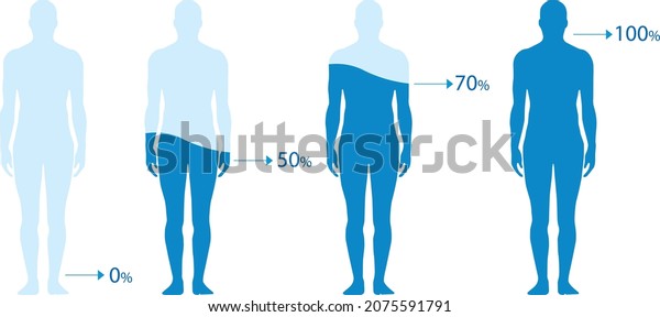 Vector Illustration Water Balance Infographic Showing Stock Vector ...