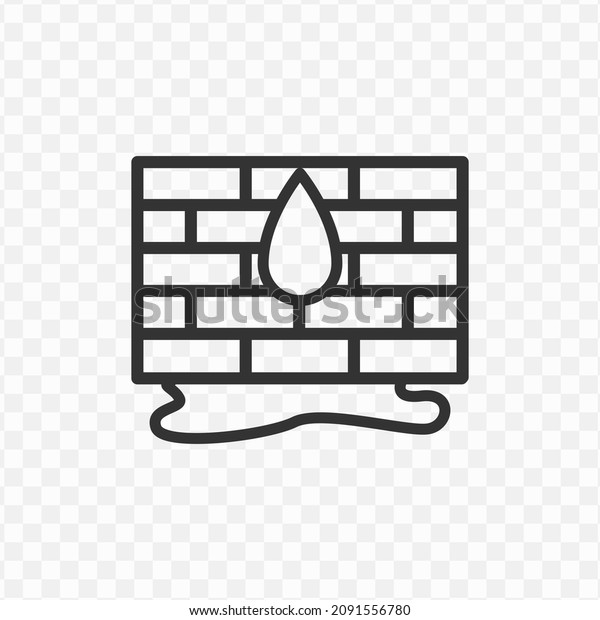 Vector Illustration Water Seeping On Wall Stock Vector (Royalty Free ...