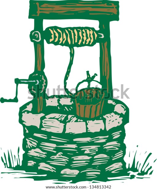 Vector Illustration Water Well Stock Vector (Royalty Free) 134813342 ...