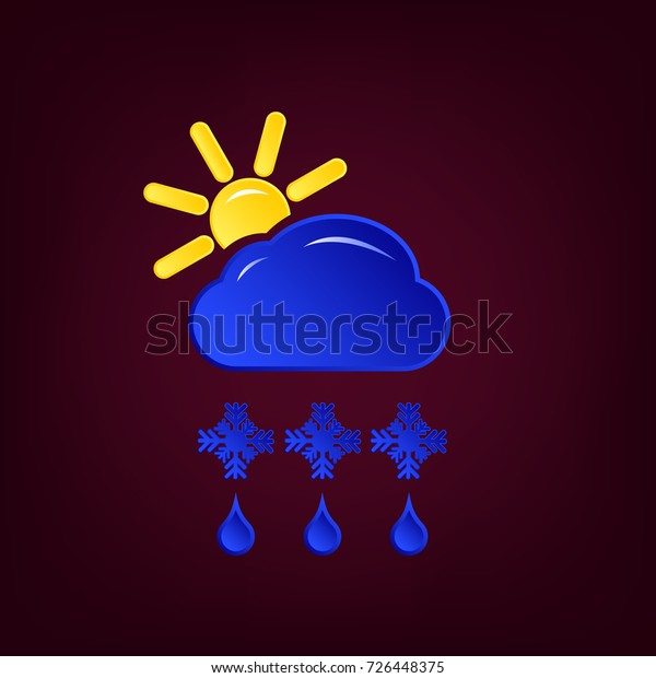 Vector Illustration Weather Sun Rain Snow Stock Vector (Royalty Free ...