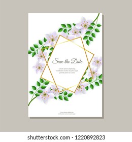 Vector Illustration Wedding Invitation Card Tender Stock Vector ...