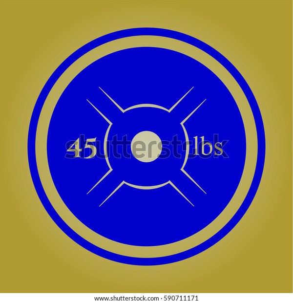 Vector Illustration Weight Lifting Plate Icon Stock Vector (Royalty ...