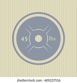 Vector Illustration Weightlifting Powerlifting Plate 45 Stock Vector ...