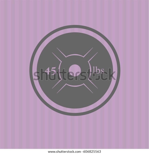 Vector Illustration Weightlifting Powerlifting Plate 45 Stock Vector ...