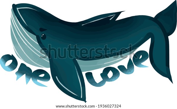 Vector Illustration Whales Lover Stock Vector (Royalty Free) 1936027324 ...