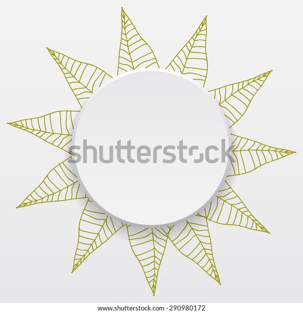Vector Illustration White Banner Shadow Surrounded Stock Vector ...