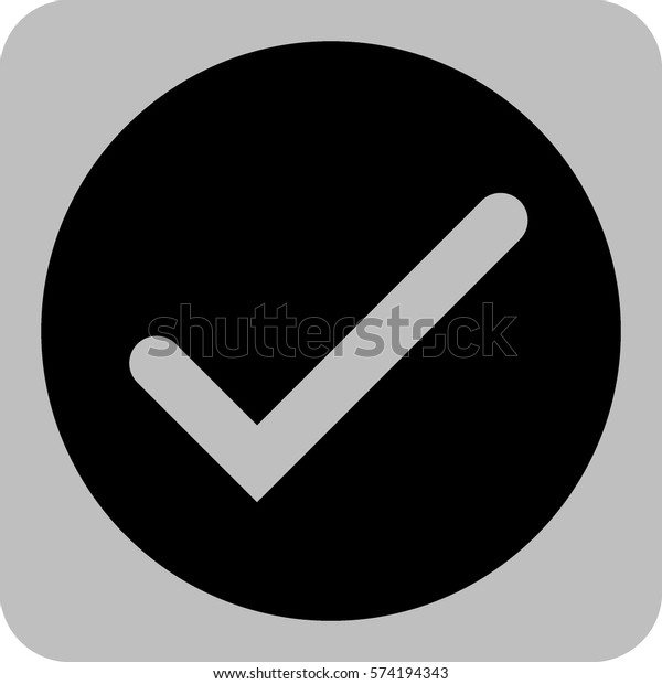 Vector Illustration White Check Black Circle Stock Vector (Royalty Free ...