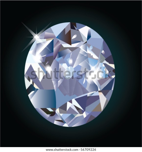 Vector Illustration White Diamond Stock Vector (Royalty Free) 56709226