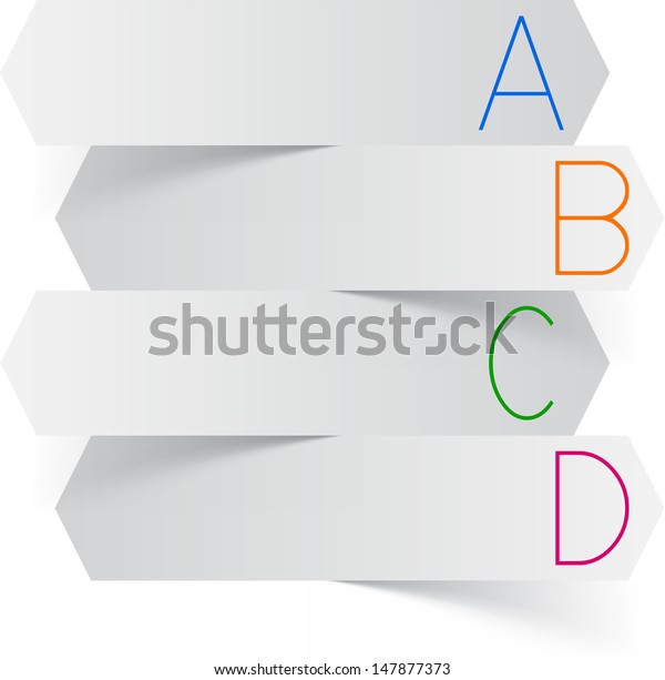 Vector Illustration White Paper Infographics Template Stock Vector ...