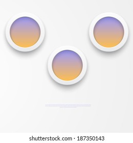 Vector Illustration White Paper Round Notesdesign Stock Vector (Royalty ...