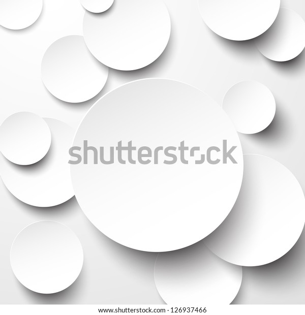 Vector Illustration White Paper Round Notes Stock Vector (Royalty Free ...