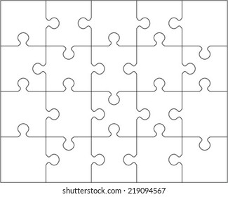 Vector Illustration White Puzzle 3 Separate Stock Vector (Royalty Free ...