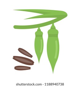 Vector Illustration Wild Rice Simple Flat Stock Vector (Royalty Free ...