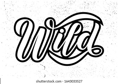 Vector Illustration Wild Text Flyer Poster Stock Vector (Royalty Free ...