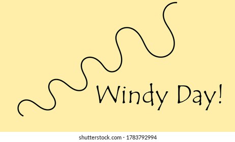 Vector Illustration Windy Day Background Stock Vector (Royalty Free ...