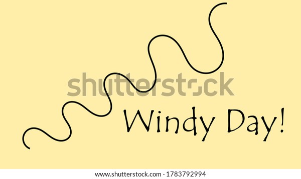 Vector Illustration Windy Day Background Stock Vector (Royalty Free ...