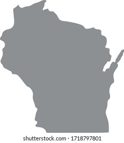 Vector Illustration Wisconsin Map Stock Vector (Royalty Free ...