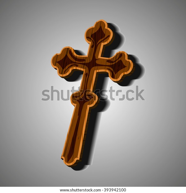 Vector Illustration Wooden Cross Pattern Stock Vector (Royalty Free ...