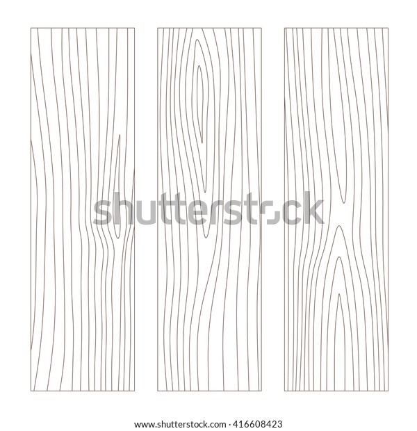 Vector Illustration Wooden Texture Outlined Wood Stock Vector (Royalty ...