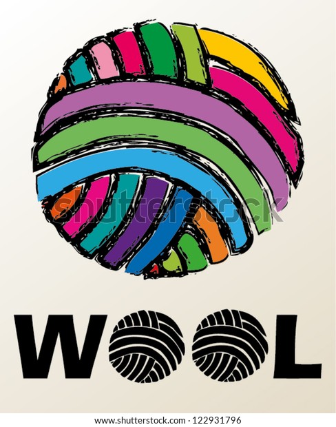 Vector Illustration Wool Colorful Symbol Yarn Stock Vector (Royalty ...