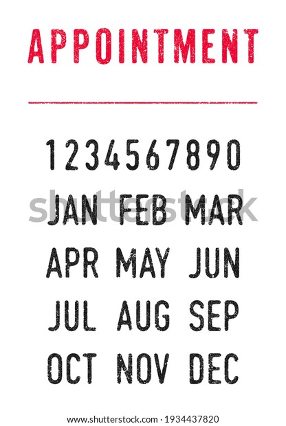 Vector Illustration Word Appointment Line Editable Stock Vector ...