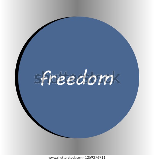 Vector Illustration Word Freedom Isolated Icon Stock Vector (Royalty ...