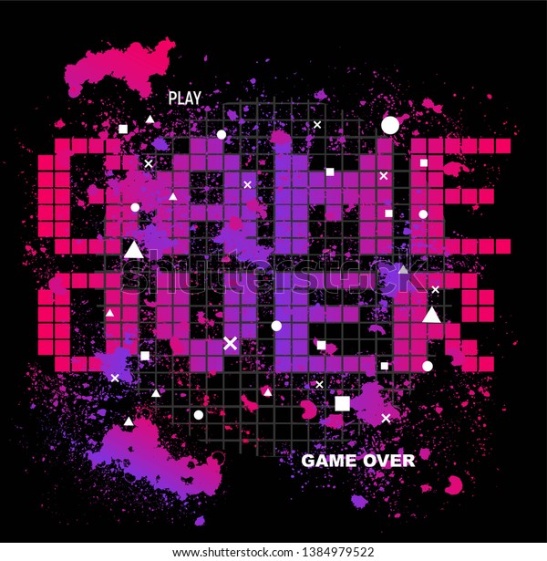 Vector Illustration Word Game Over Games Stock Vector (Royalty Free ...