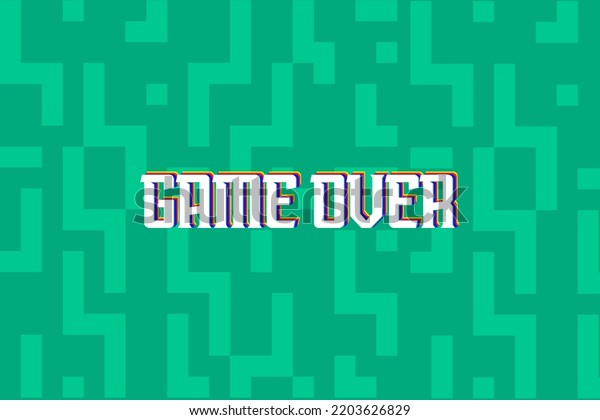 Vector Illustration Word Game Over Play Stock Vector (Royalty Free ...
