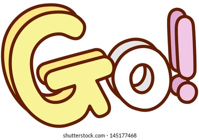 Vector Illustration Word Go Stock Vector (Royalty Free) 145177468 ...