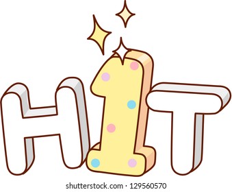 Vector Illustration Word Hit Stock Vector (Royalty Free) 129560570 ...