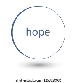 Vector Illustration Word Hope Stock Vector (Royalty Free) 1258820086 ...