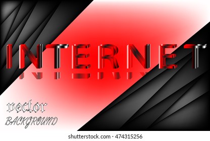 Vector Illustration Word Internet Stock Vector (Royalty Free) 474315256 ...