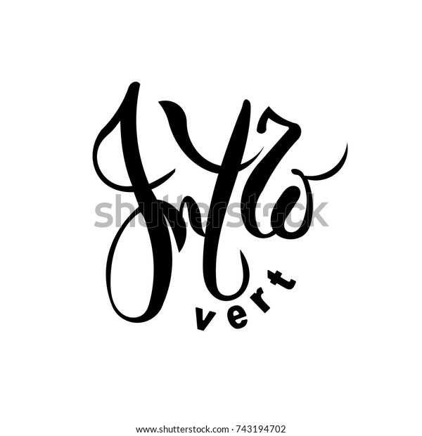 Vector Illustration Word Introvert Badgetagicon Inspirational Stock ...