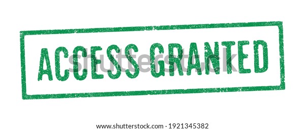 Vector Illustration Words Access Granted Green Stock Vector (Royalty ...