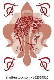 Vector Illustration World Famous Michelangelo Sculpture Stock Vector ...