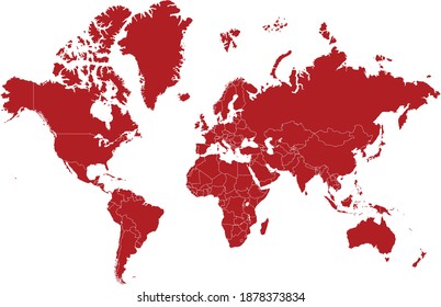 Map World Nato Countries Russia Stock Vector (Royalty Free) 1731247126